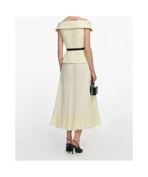 SELF-PORTRAIT Lace Chiffon Midi Dress