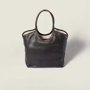 Miu Miu Leather Tote Bag - Brown