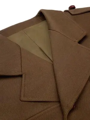 Celine Peplum Jacket In Diagonal Wool