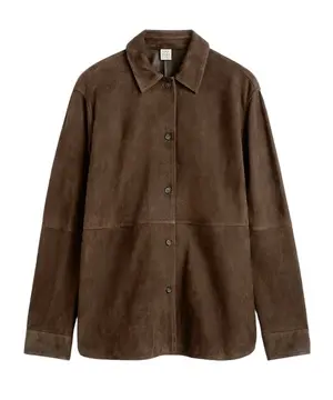 TOTEME Toteme Long Sleeve Suede Overshirt No