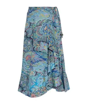 Etro Paisley Wrap Midi Skirt