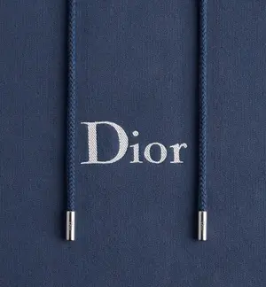 Dior Hooded Sweatshirt With Embroidery - Blue