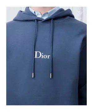 Dior Hooded Sweatshirt With Embroidery - Blue