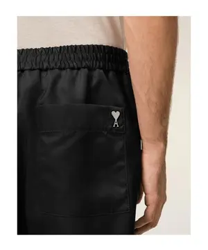 AMI Paris Elastic Waist Nylon Shorts