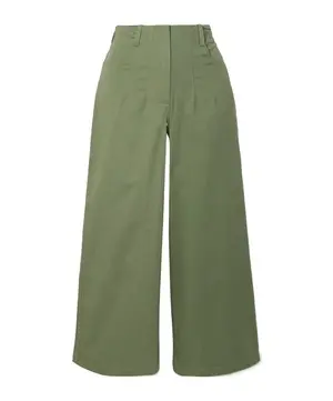 Staud Luca Cropped Trousers - Green