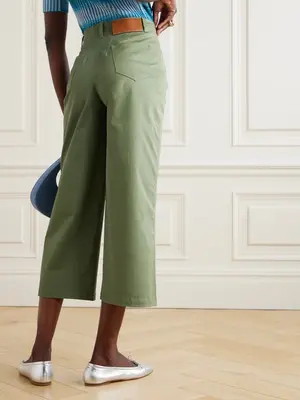 Staud Luca Cropped Trousers - Green