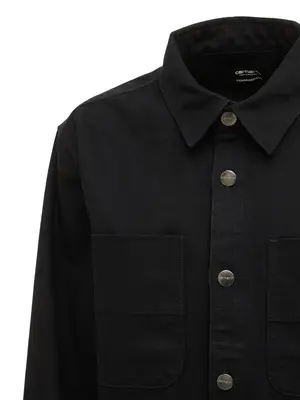 Wardrobe.NYC Long-sleeved Shirt Jacket With Classic Collar