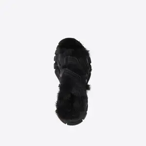 Balenciaga Faux-fur Track Sandals