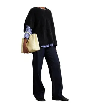 LISA YANG Brushed Cashmere Sweater - Black