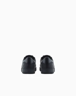 Emporio Armani Logo-plaque Panelled Sneakers