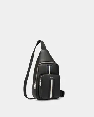 Bally Leather Sling Bag With Grosgrain Ribbon