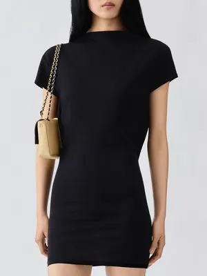 Jacquemus The Mistral Short-sleeved Dress - Black