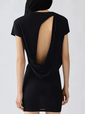 Jacquemus The Mistral Short-sleeved Dress - Black