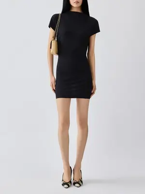 Jacquemus The Mistral Short-sleeved Dress - Black