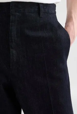 JIL SANDER Tailored Straight Leg Denim Trousers - Black