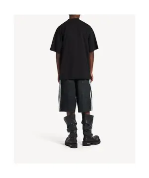 Balenciaga Graphic Printed Crewneck T-shirt - Black