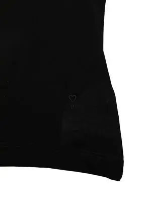 AMI Paris Sleeveless Crewneck Top With Pattern Decoration
