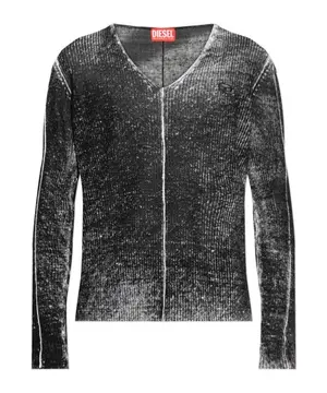 DIESEL® Cut-out Logo V-neck Sweater