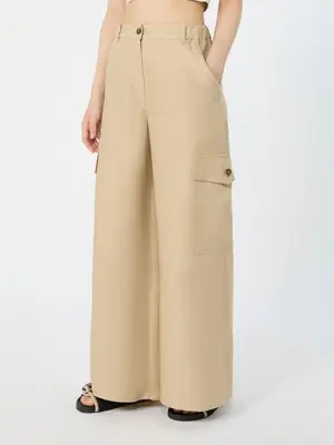 Max Mara Finale Wide-leg Pants - Sand-colored
