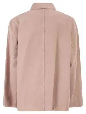 Max Mara Logo-patch Multi-pocket Jacket - Pink