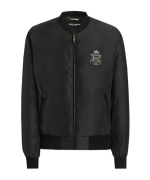 Dolce & Gabbana Logo Patch Bomber Jacket