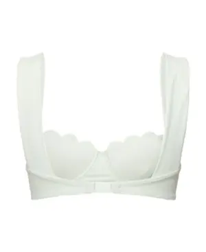 Marysia North Scalloped Swimsuit Top - White