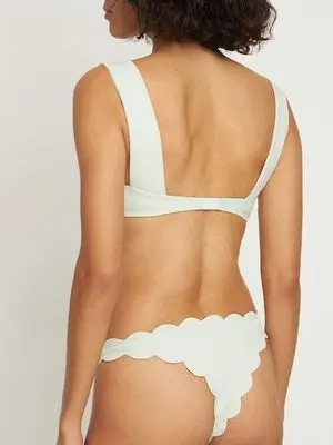 Marysia North Scalloped Swimsuit Top - White