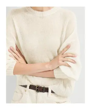 Brunello Cucinelli Long Sleeve Sweater - Ivory