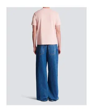 Balmain Printed Cotton T-shirt - Pink