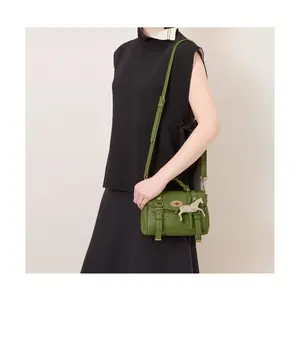 Mulberry Mini Alexa Bag With Horse Charm - Green