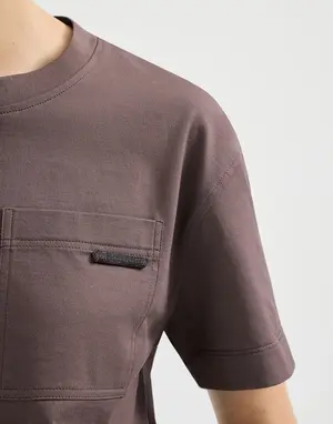 Brunello Cucinelli Shiny Tab Crewneck T-shirt