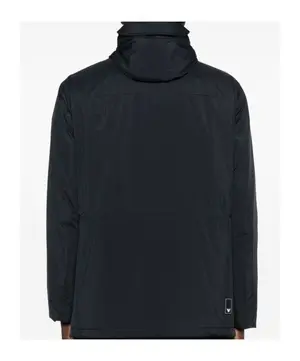 Emporio Armani Hooded Jacket With Multiple Pockets - Black