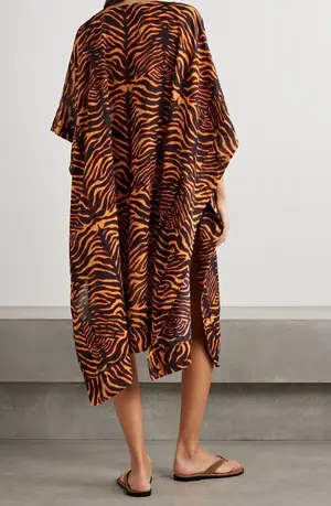 Ulla Johnson Tiger Print Kaftan Dress