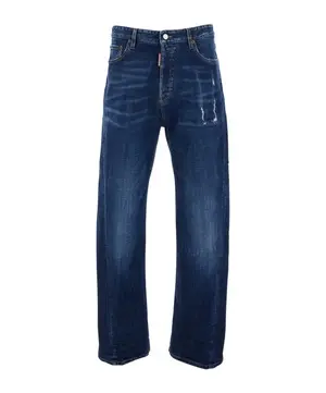 Dsquared2 Faded Straight-leg Jeans - Blue