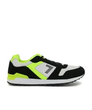 EA7 Round Toe Lace-up Sneakers - Black