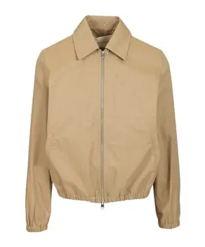 AMI Paris De Coeur Zipped Jacket - Nude
