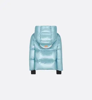 Dior Hooded Down Jacket With Embroidered Patches