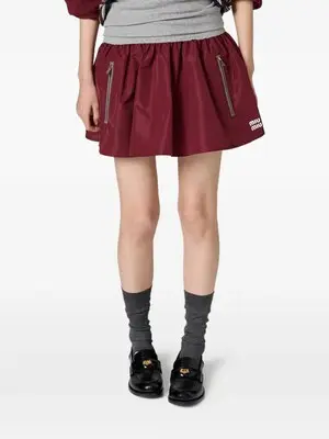 Miu Miu Elasticated Waistband Mini Skirt