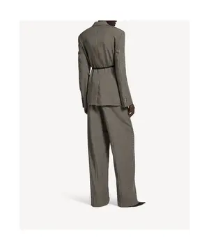 Balenciaga Checkered Straight-leg Trousers