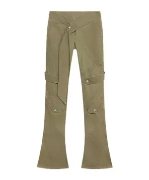 Blumarine Belted Trousers - Gray