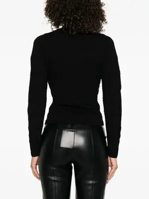 TWINSET Textured Knit V-neck Sweater