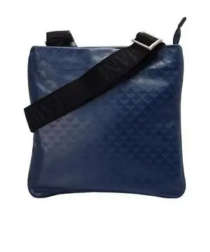 Emporio Armani Full Logo Printing Diagonal Cross Package - Blue