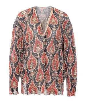 R13 Paisley Distressed Cardigan