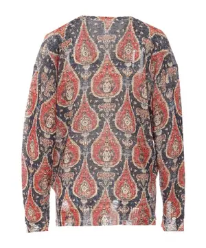 R13 Paisley Distressed Cardigan
