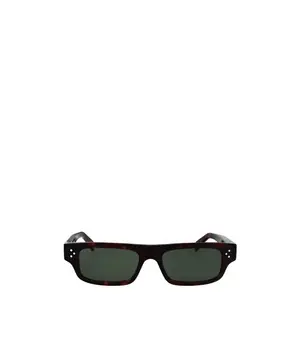 Celine Full Rim Tortoiseshell Rectangle Sunglasses - Black