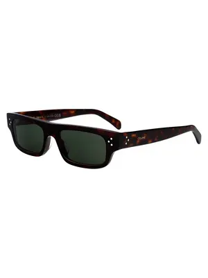 Celine Full Rim Tortoiseshell Rectangle Sunglasses
