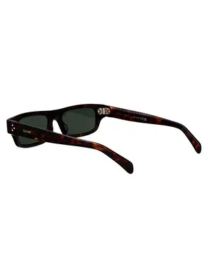 Celine Full Rim Tortoiseshell Rectangle Sunglasses