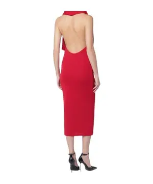 Andamane Annie Hooded Midi Dress - Red