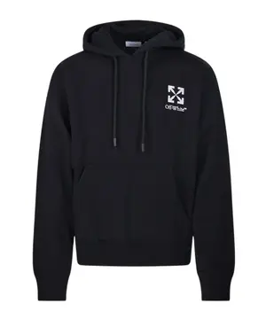 Off-White Logo Printed Drawstring Hoodie