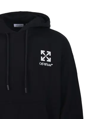 Off-White Logo Printed Drawstring Hoodie